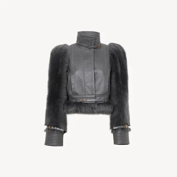 Chloé Leather And Shearling Jacket