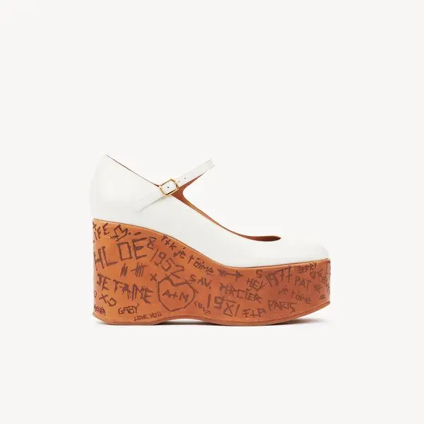 Chloé Maxime Wedge Pumps - Eggshell