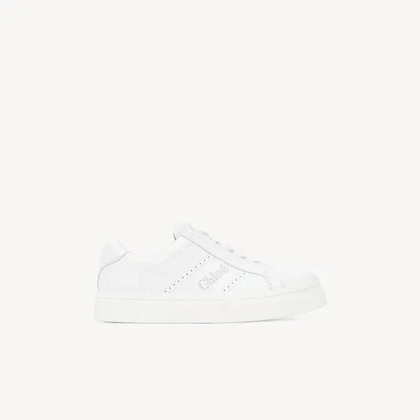 Chloé Lauren Lace Up Sneakers - White