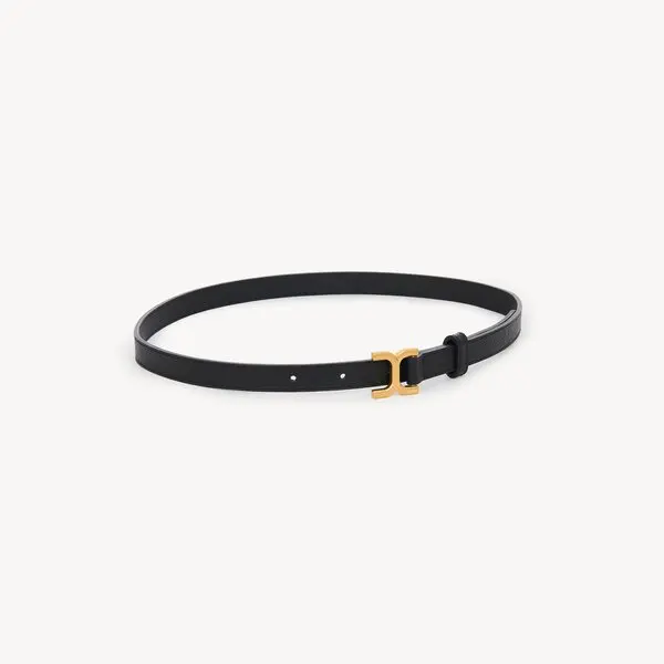 Chloé Small Marcie Leather Belt - Black