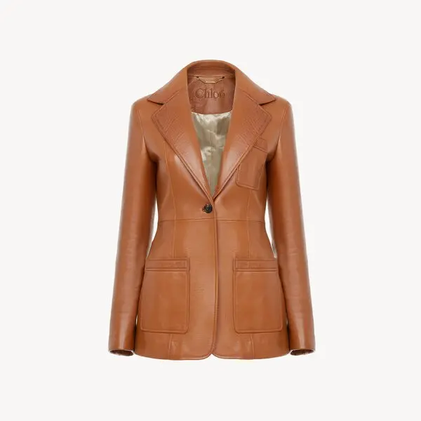 Chloé Tailored Lambskin Jacket - Ochre Delight
