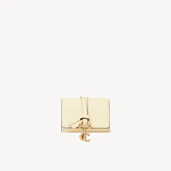 Chloé Alphabet Small Tri Fold Wallet Single - Porcelain Yellow