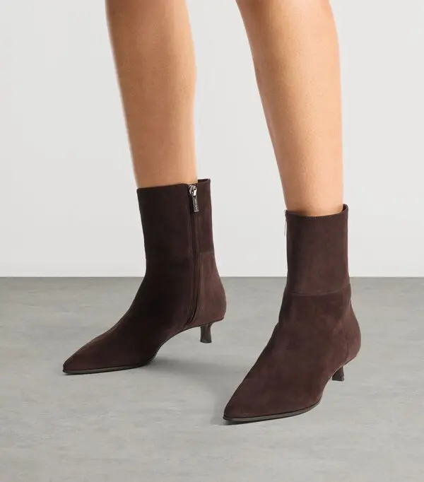 JIMMY CHOO Lory 35 Suede Ankle Boots - Brown