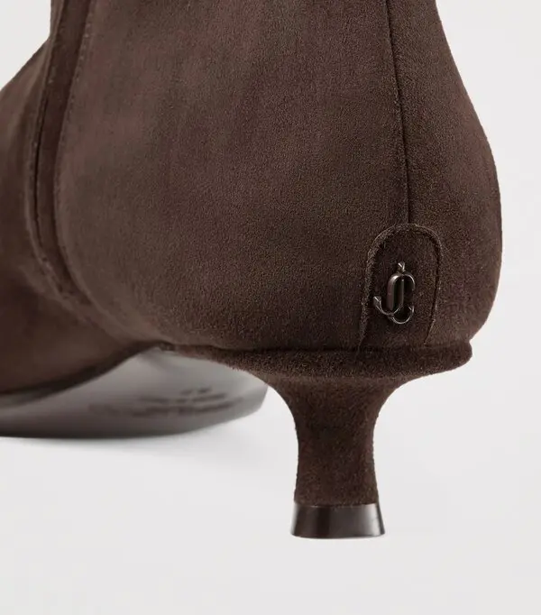 JIMMY CHOO Lory 35 Suede Ankle Boots - Brown
