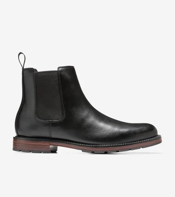 Cole Haan Roundhill Grand Waterproof Chelsea Boots - Black