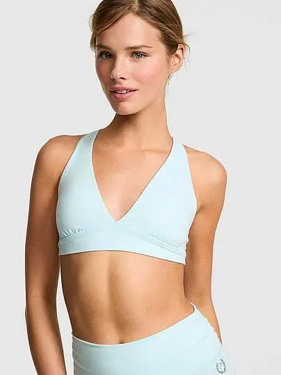Pink Relay™ Criss-cross Plunge Sports Bra - Blue