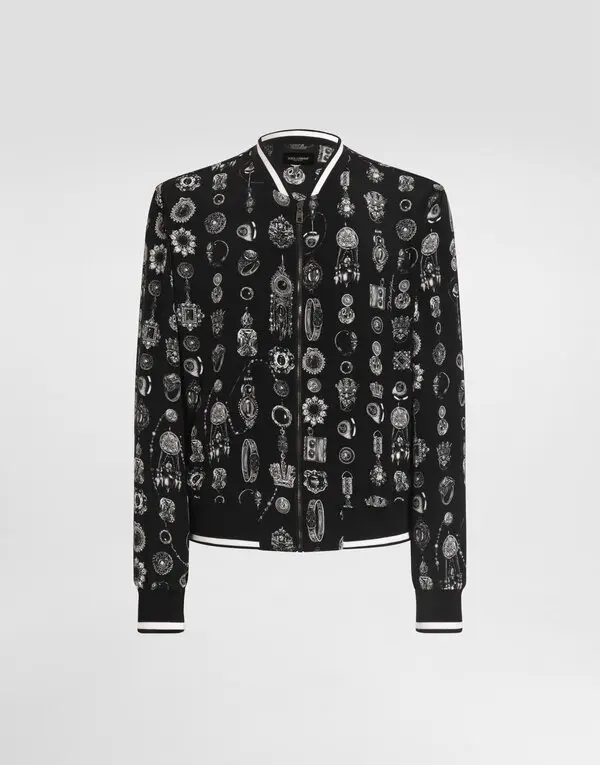 Dolce & Gabbana Jewel- Marocain Crêpe Jacket - Print