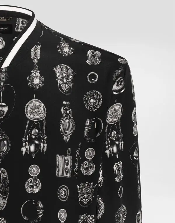 Dolce & Gabbana Jewel- Marocain Crêpe Jacket - Print