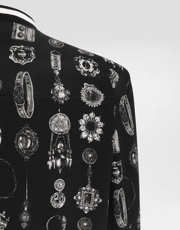 Dolce & Gabbana Jewel- Marocain Crêpe Jacket - Print