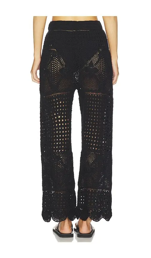 Agua Bendita Wesley Quilt Flared Pants - Black