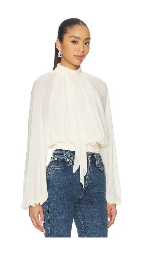 Ronny Kobo Anouk High Neck Pussy-bow Blouse