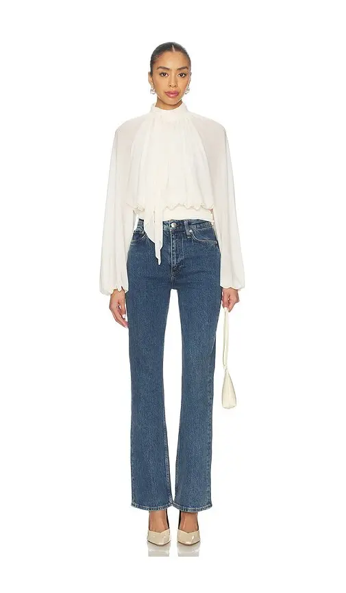 Ronny Kobo Anouk High Neck Pussy-bow Blouse