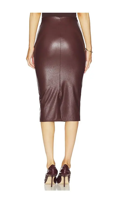 Commando Faux Leather Midi Skirt - Oxblood