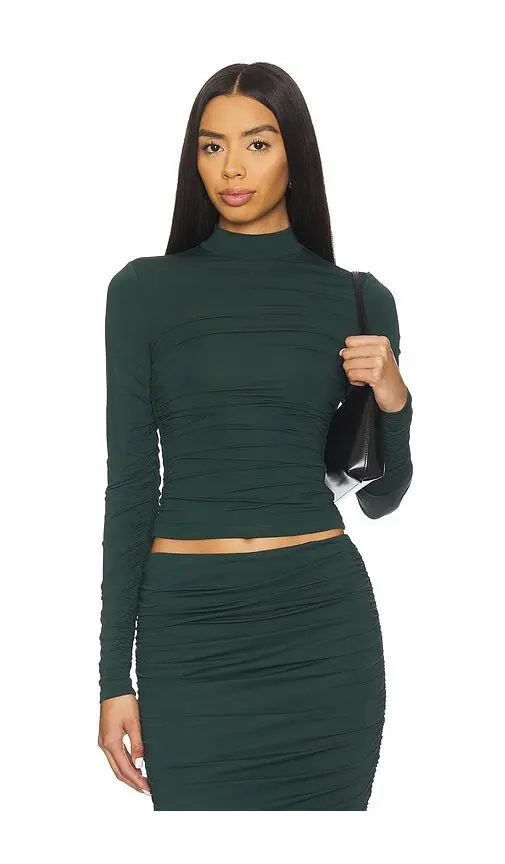 SEROYA Dulcie Ruched Top - Evergreen