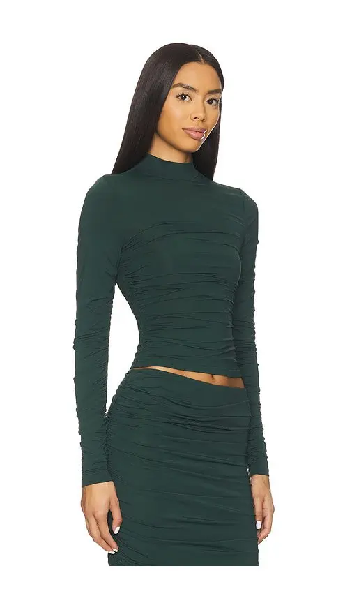 SEROYA Dulcie Ruched Top - Evergreen