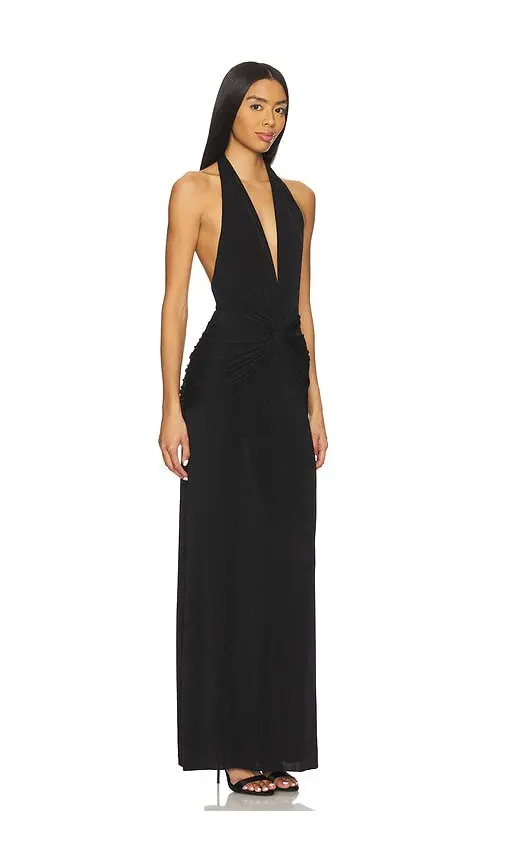 SEROYA Maxi Dress With Plunge Neckline