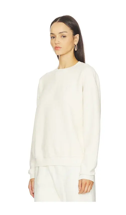 Eterne Classic Reverse French Terry Crew Sweatshirt - Cream
