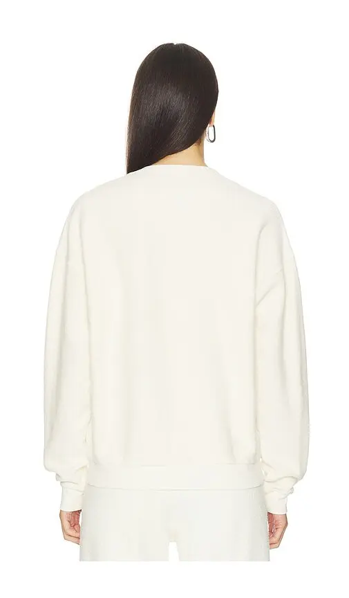 Eterne Classic Reverse French Terry Crew Sweatshirt - Cream