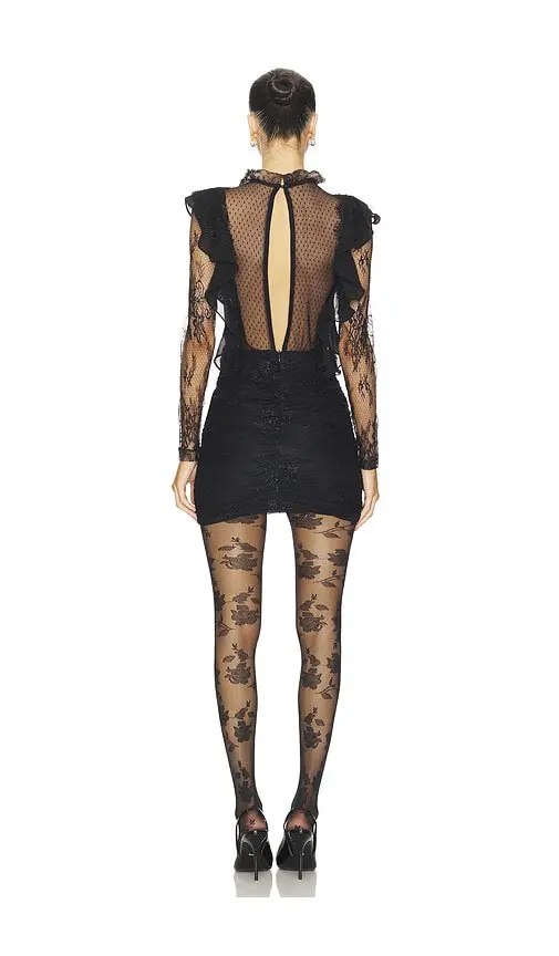 PatBO Laila Lace Long Sleeve Mini Dress