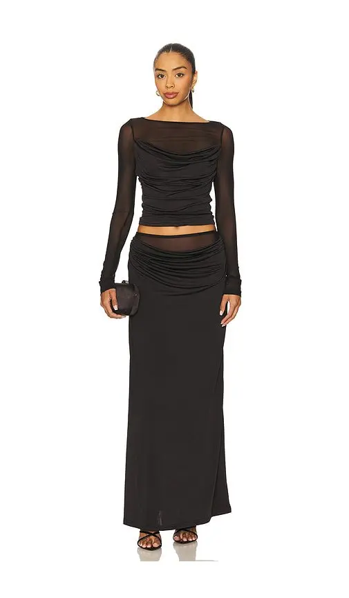 RUNAWAY THE LABEL Wilona Sleeved Cowl Top