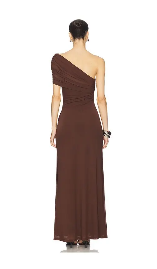 RUNAWAY THE LABEL Kassi Draped One Shoulder Midi Dress