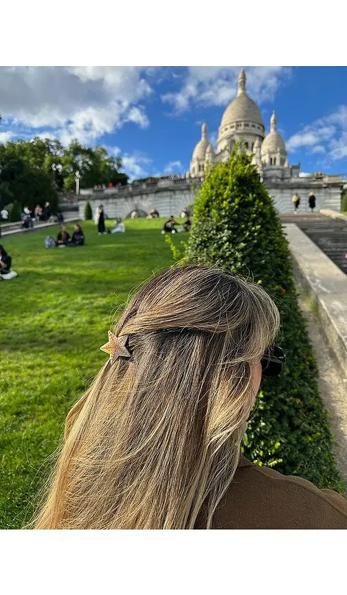 SOLAR ECLIPSE Hand-painted Celestial Star Claw Clip
