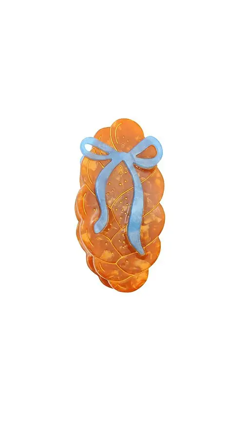 SOLAR ECLIPSE Hand-painted Bow Challah Claw Clip - N,a