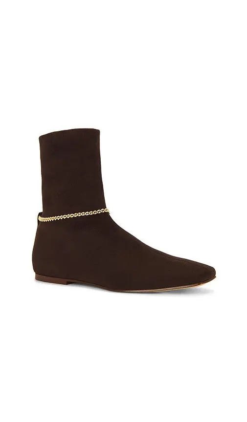 MARIA LUCA Norma Bootie With Chain Detail