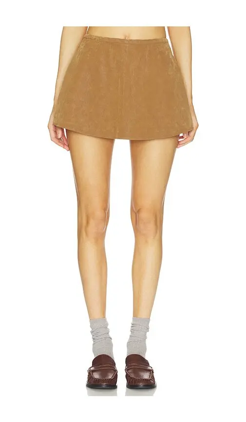 Free People We The Free Paradise Found Suede Skirt - Carmel Cafã©