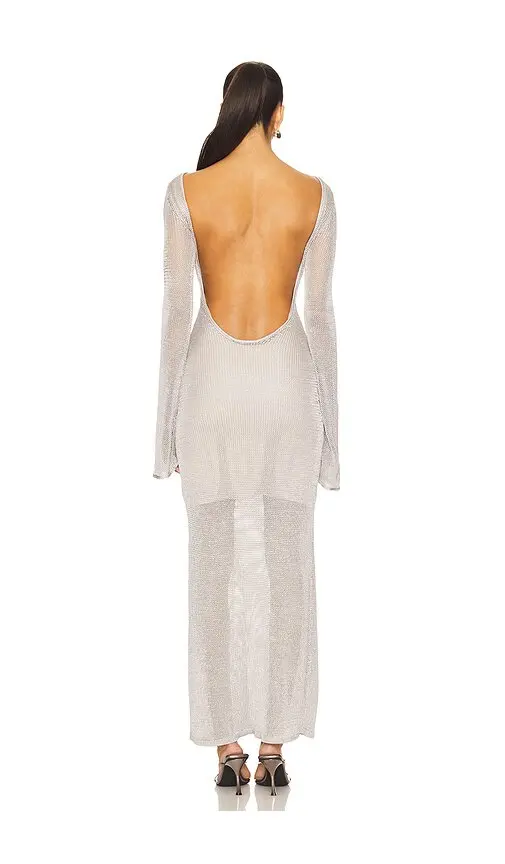 TYLER MCGILLIVARY Estelle Knit Dress Metallic