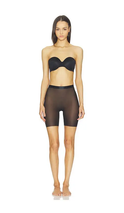 Spanx Spanxsmooth Sheer Smoothing Mid Thigh In Black
