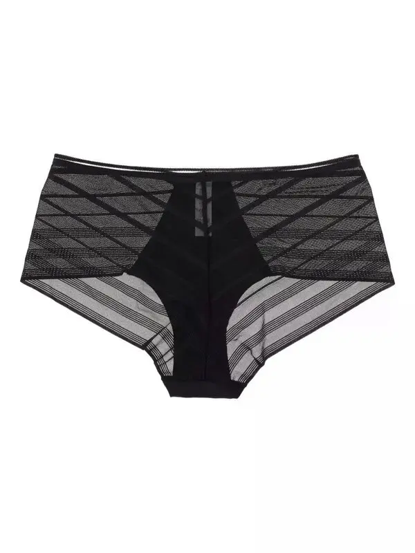 Lise Charmel Striped Briefs - Black