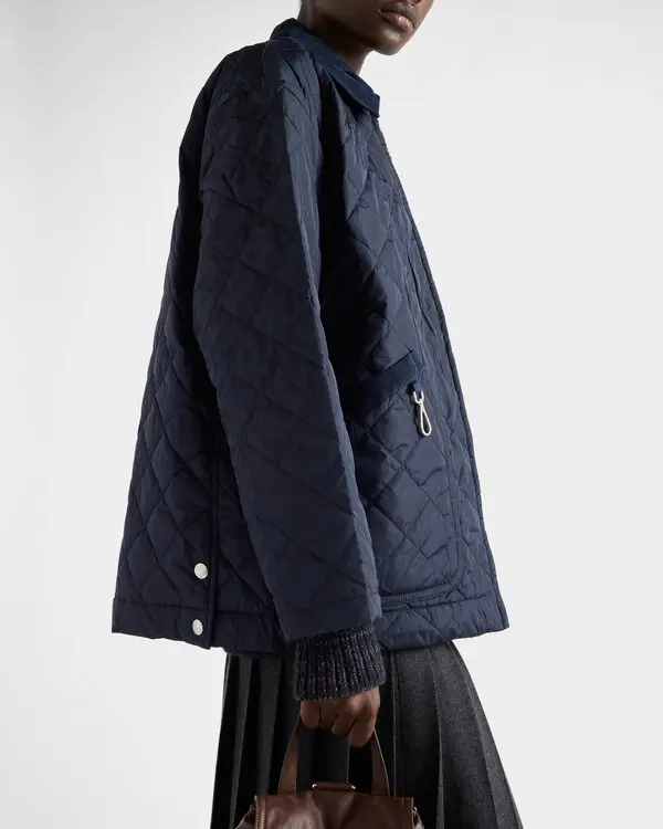 Prada Re-nylon Blouson Jacket - Royal Blue