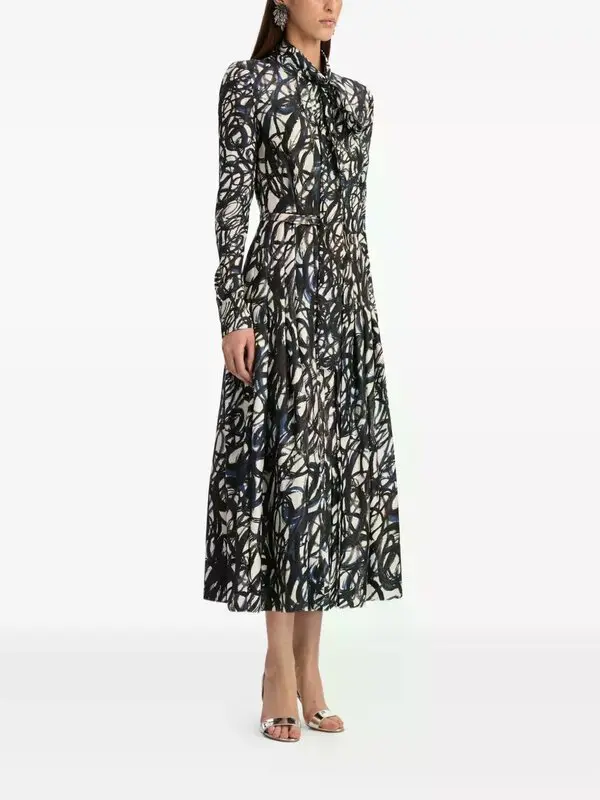 knee length dresses for ladies Oscar Mini Dress White Floral