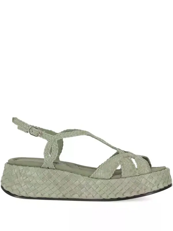 LA ROSE Maui Platform Sandals - Green