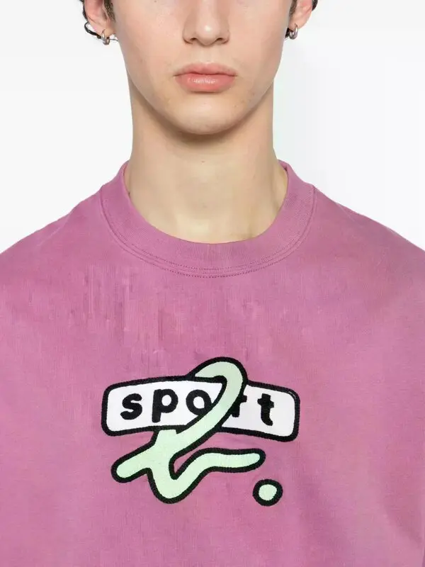 AGNES B. Logo-embroidered T-shirt
