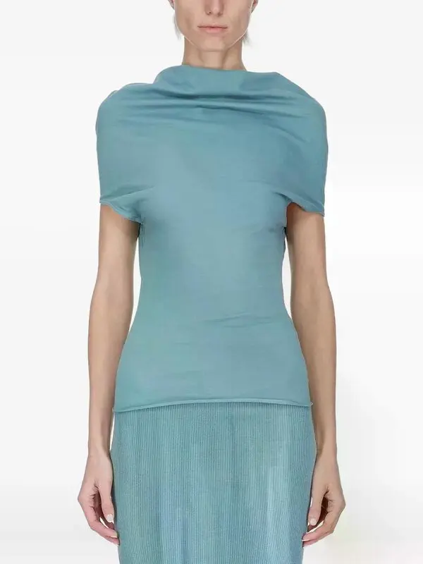 Rick Owens Jersey Shroud T-shirt - Blue