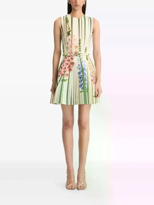 Oscar De La Renta Foxglove Belted Dress - Neutrals