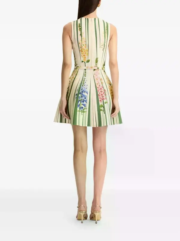 Oscar De La Renta Foxglove Belted Dress - Neutrals
