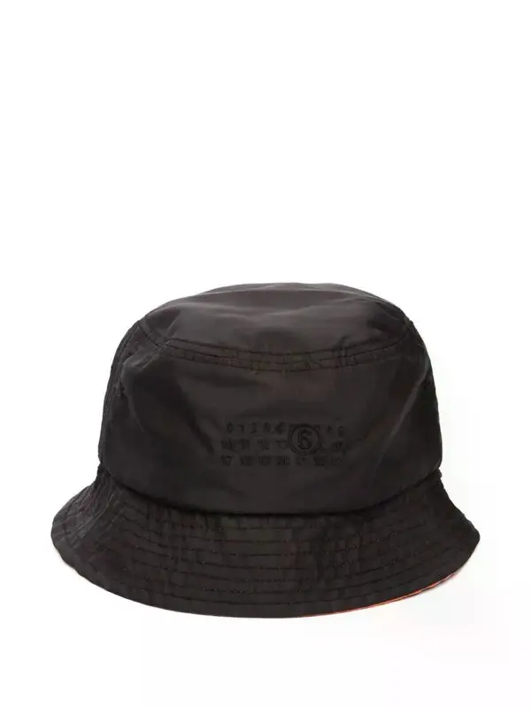 MAISON MARGIELA Embroidered Bucket Hat - Black