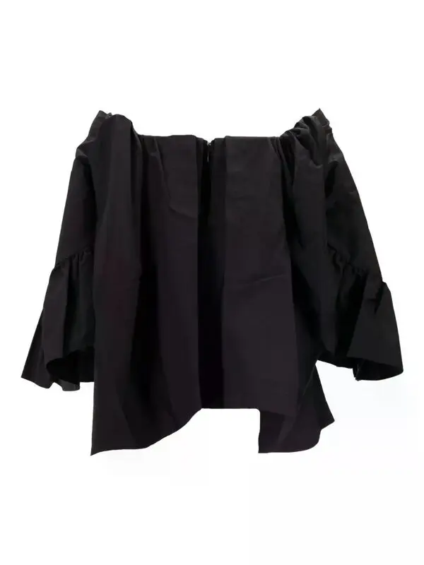 MERYLL ROGGE Ruffle-sleeve Blouse - Black