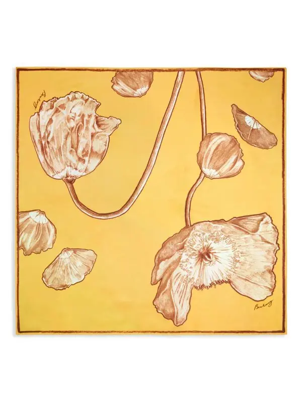 Burberry Silk Scarf - Yellow