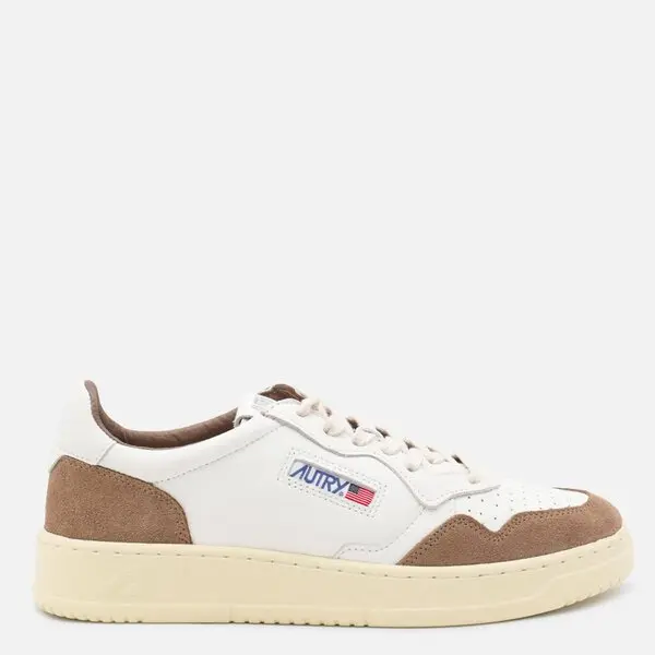 AUTRY Medalist Leather Sneakers - White/tabacco