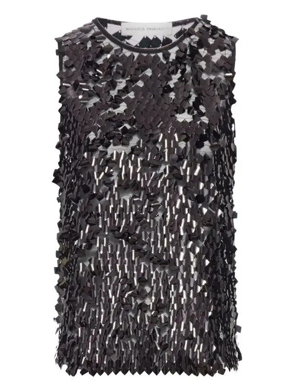 NICCOLO PASQUALETTI Sequin Embellished Tank Top