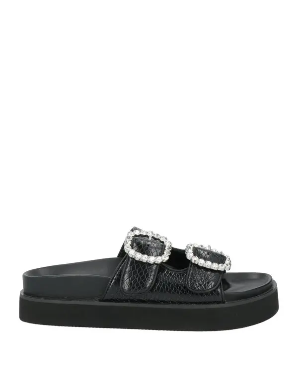 Maje Leather Embellished Flatform Sandals