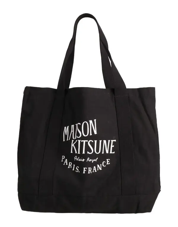 Maison Kitsuné Cotton Canvas Shopper - Black
