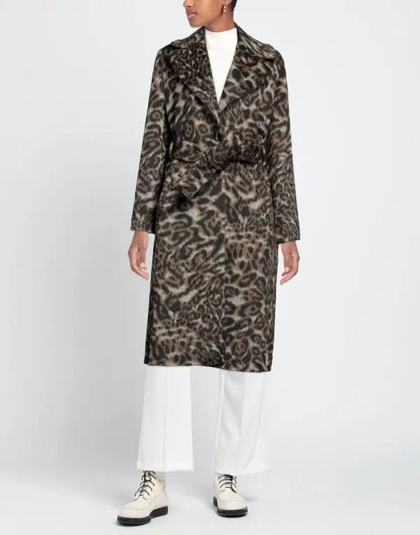 Moschino Velour Leopard Print Coat
