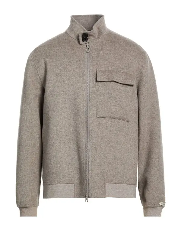 PALTO' Brushed-felt Harrington Jacket - Grey