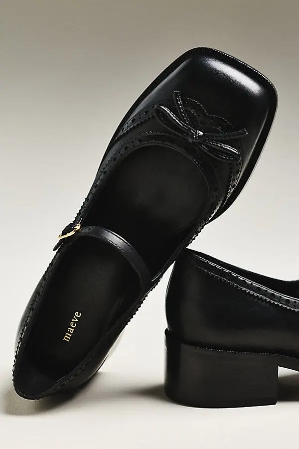 Maeve Bow Brogue Mary Jane Heels