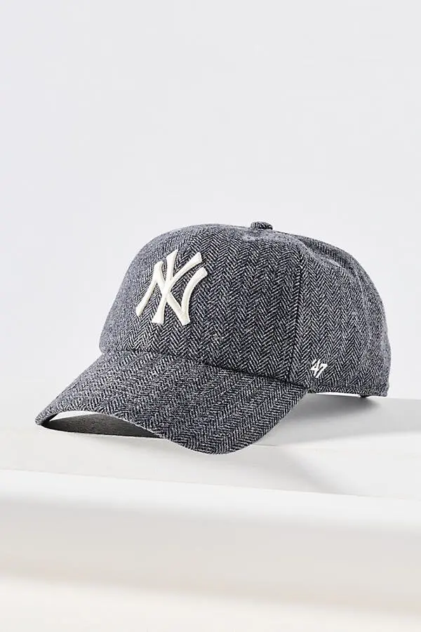 '47 Herringbone Baseball Cap - Yankees Charcoal
